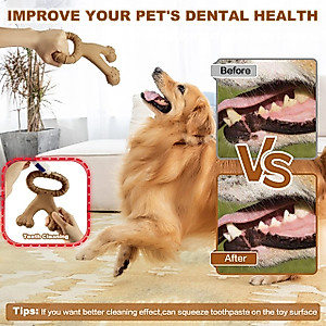 LoozeJel Dog Toys for Aggressive Chewers, Dog Chew Toys Indestructible, Durable Long Lasting Dog Toys, Beef Flavor, Dog Toys for Medium Large Dogs