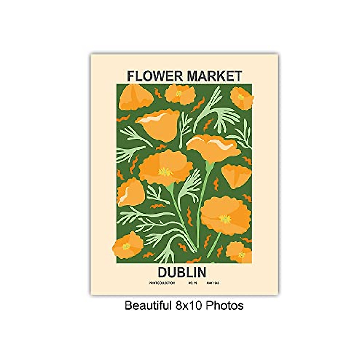 Flower Market Wall Art Prints - Flower Market Wall Decor - Abstract Minimalist Wall Art - Aesthetic Pictures - Mid Century Modern Gallery Wall Art - Museum Poster Set 8x10 - Matisse Style Prints