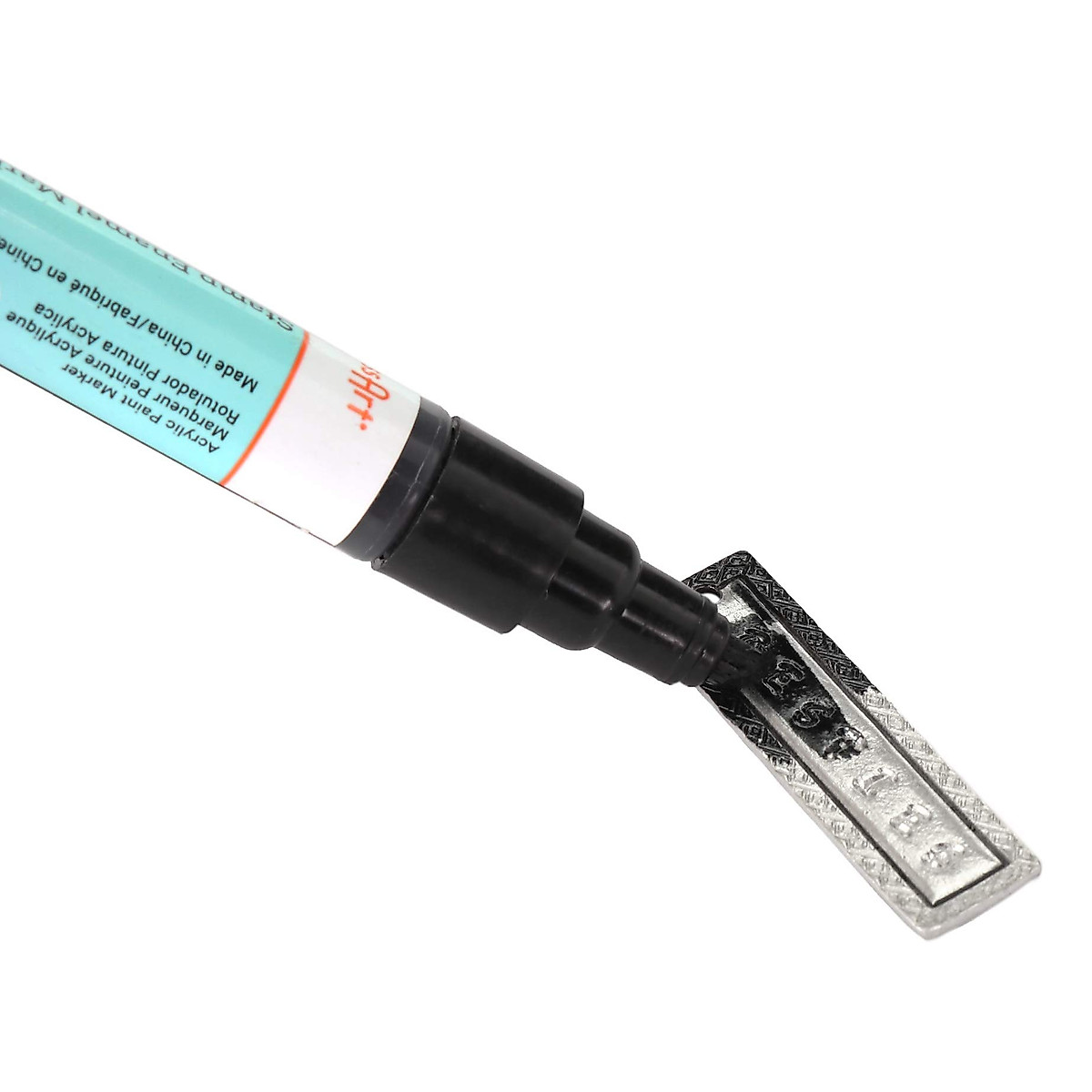 ImpressArt - Metal Stamp Enamel Marker for Metal Stamping & Engraving DIY Jewelry Acrylic Ink (Black)