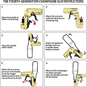 Champagne Gun, the Fourth Generation of Upgraded Champagne Gun Shooter, Longer Range, Champagne Gun Is Suitable for A Variety of Bachelor Parties, Birthdays, Celebrations