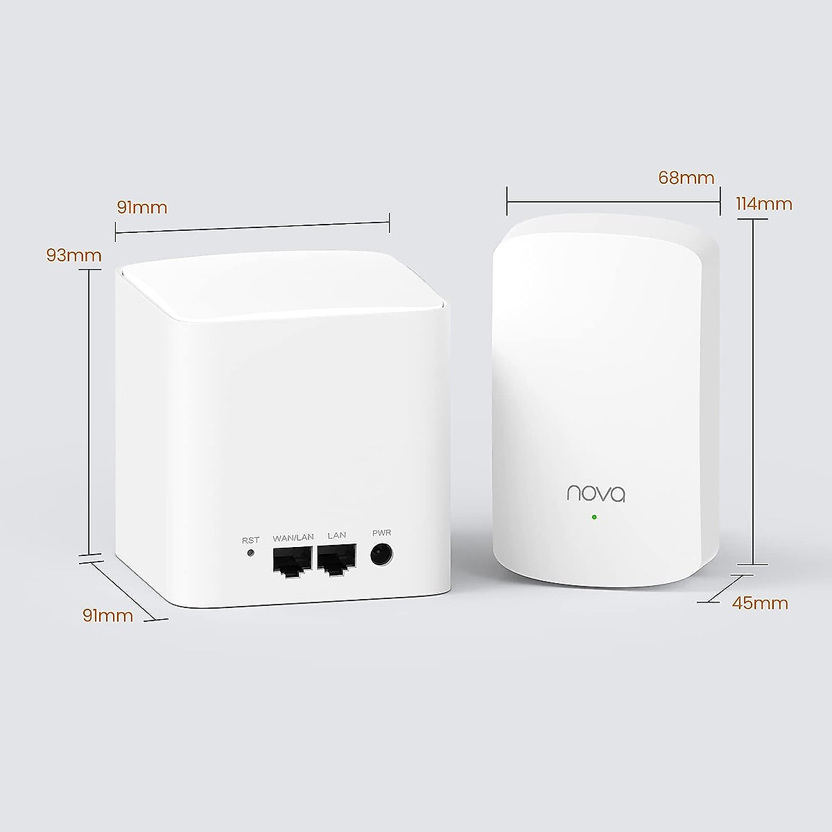 Tenda Nova Mesh WiFi System MW5 - Covers up to 3500 sq.ft - AC1200 Whole Home WiFi Mesh System - Dual-Band Mesh Network for Home Internet - Gigabit Mesh Router for 60 Devices - Plug-in Design - 3-Pack