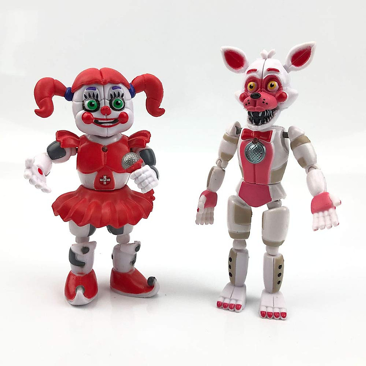 MATECam New Inspired 5PCS/Set FNAF Sister Location Figures FigFuntime Freddy, Circus Baby, Enard, Belora, Funtime Foxy Horror Doll Lightening Action Figures Toys