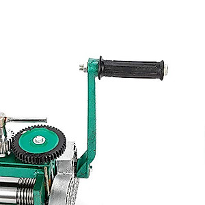 Stainless Alloy Manual Rolling Mill Machine Assembled Jewelry Metal Wire Reducing Thickness Press 85mm Tablett Green Jewelry DIY Tool
