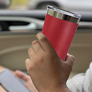 LaserGram 16oz Vacuum Insulated Pint Tumbler, Indian Elephant, Personalized Engraving Included (Maroon)