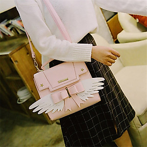 Smilovely Cardcaptor Sakura Angel Wings Bowknot Cute Lolita Handbag Anime Cosplay Shoulder Bag