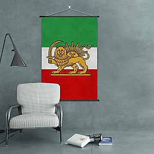 Nice Captain Early Modern Country Flag Scroll Poster National Flag Banner Wall Art Home Decor 75x50cm (Sublime State of Persia)