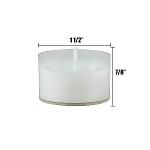 Stonebriar 96 Pack Unscented 6 to 7 Hour Extended Burn Time Clear Cup Tea Light Candles