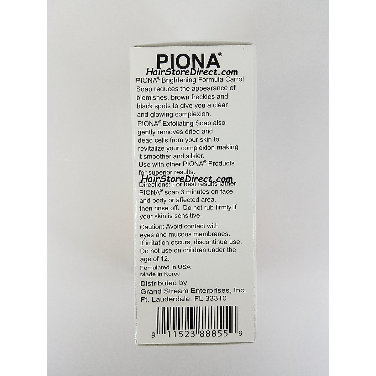 Piona Exfoliating & Carrot Soap 7oz
