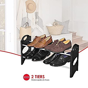 Sunbeam Home Basics 2-Tier Shoe Rack
