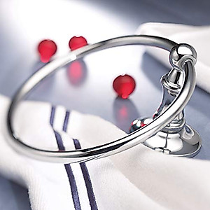 Moen DN6708BN Danbury Toilet Paper Holder, Brushed Nickel with Moen DN6786BN Danbury Collection European Single Post Bathroom Hand Towel Ring, 1 Pack, Brushed Nickel