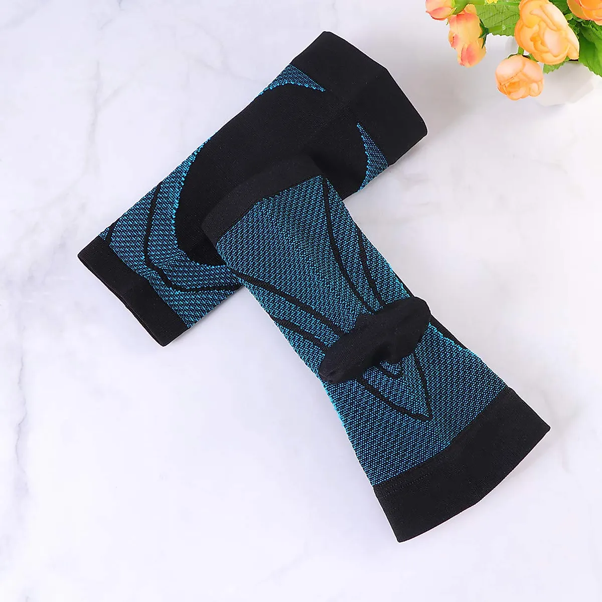 Healifty Socks Plantar Compression Foot Faja for Ankle Support Elastic Socks Lackish Pair