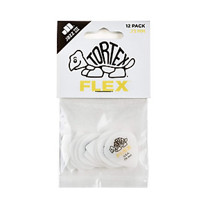 Jim Dunlop Tortex Flex Jazz III 73mm, White Guitar Picks (468P.73)