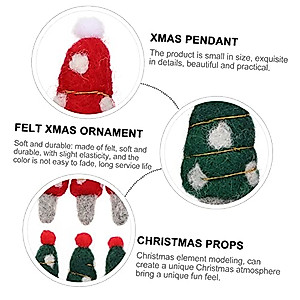 jojofuny 6pcs Felt Christmas Tree Garland Decor Christmas Decor Christmas Felt Ornament Kit Christmas Needle Felting Kit Reindeer Felt Craft Ornament Christmas Tree Pendants Xmas Pendants