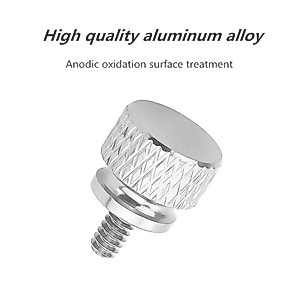 YATENG 10-pcs Anodized Aluminum Computer Case Thumbscrews (6-32 Thread) for Computer Cover / Power Supply / PCI Slots / Hard Drives DIY Personality Modification & beautification (Silver)