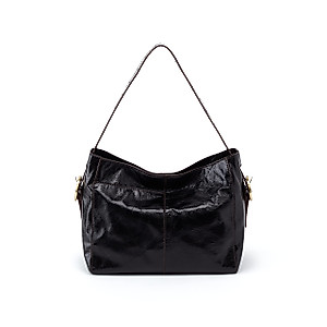 HOBO Render Leather Shoulder Bag for Women, Black