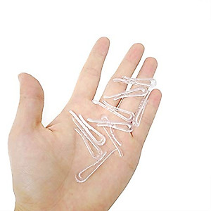 HONBAY 300PCS Clear Plastic U Shape Alligator Clips for Folding Shirt Ties Pants and Sheet