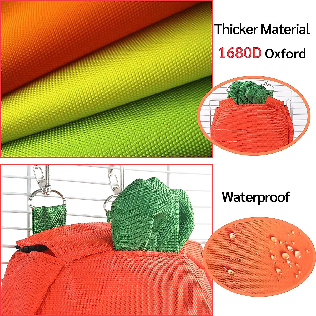 JanYoo Hay Feeder for Guinea Pigs Rabbit Food Dispensers Bag Rack Storage Manage Hanging Feeding Large Capacity 0.26lb