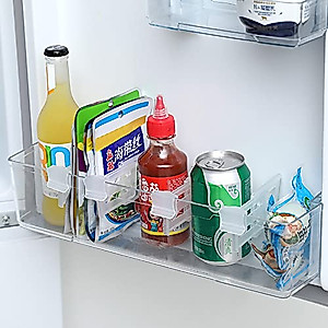 Wsrcxx Adjustable Snap-in Fridge Space Allocator Refrigerator Splitter Refrigerator Dividers Refrigerator Side Door Separator Fridge Space Allocators for Home Kitchen Supplies