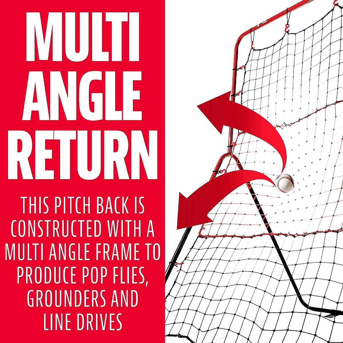 Franklin Sports Baseball Rebounder Net - 3-Way Baseball + Softball Pitchback Net + Fielding Trainer - Bounce Back Net for Fielding + Throwing Practice