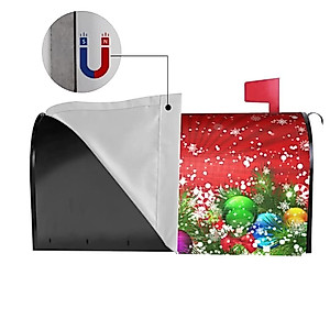 Sunshineyan Welcome Mailbox Cover Magnetic Standard Size 18" X 21", Spring Wreath Buffalo Plaid Mailbox Wraps Post Letter Box Cover Garden Yard Outdoor Decorations