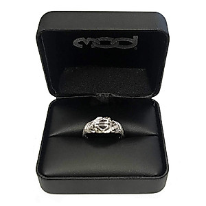 Harley-Davidson Women's Salt & Pepper Twist Ring, Sterling Silver HDR0477 (9)