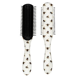 Denman Curly Hair Brush D3 (Bee) 7 Row Styling Brush for Detangling, Separating, Shaping and Defining Curls - For Women and Men