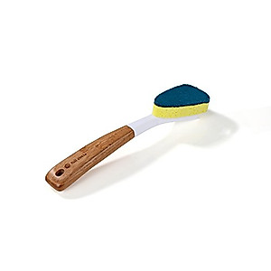 Full Circle Cleaning Products Laid Back Dish Sponge, Abrasive & Replaceable Head, White
