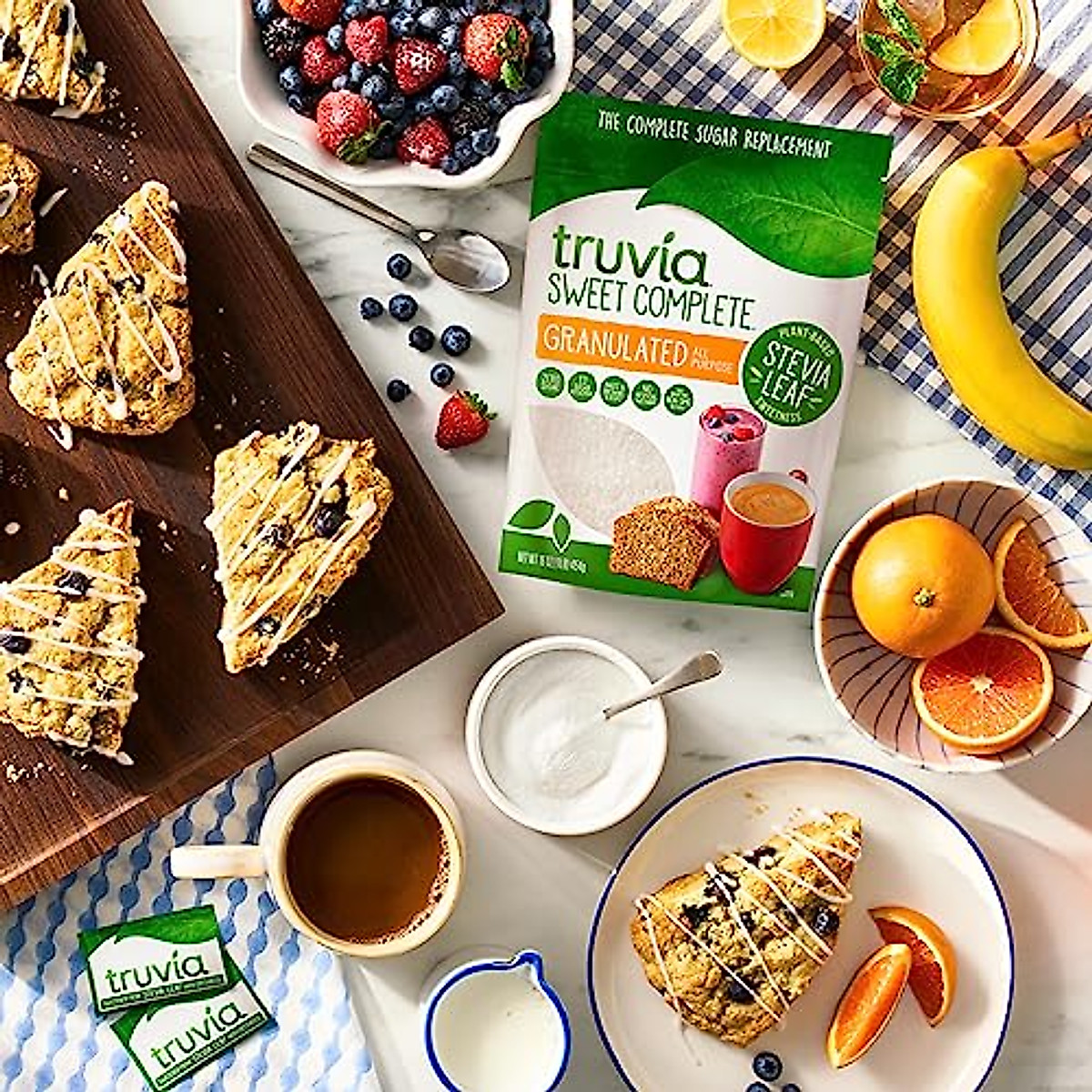 Truvia Sweet Complete Granulated All-Purpose Calorie-Free Sweetener from the Stevia Leaf, 16 oz Bag (Pack of 1)