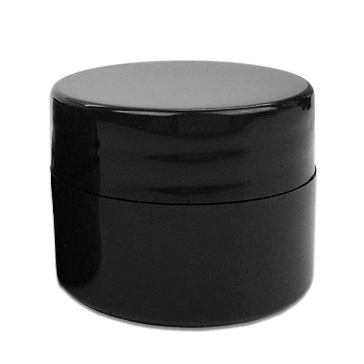 Beauticom 12 Pieces 7G/7ML (0.25oz) Black Sturdy Thick Double Wall Plastic Container Jar with Foam Lined Lid for Lotion, Creams, Toners, Lip Balms, Makeup Samples - BPA Free
