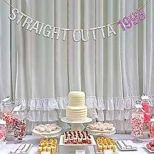 Deloklte Straight Outta 1993 Banner - Happy 30th Birthday Party Decoration for Women - Cheers to 30 Years, Fabulous Since 1993 Birthday Party Banner Photo Booth Props
