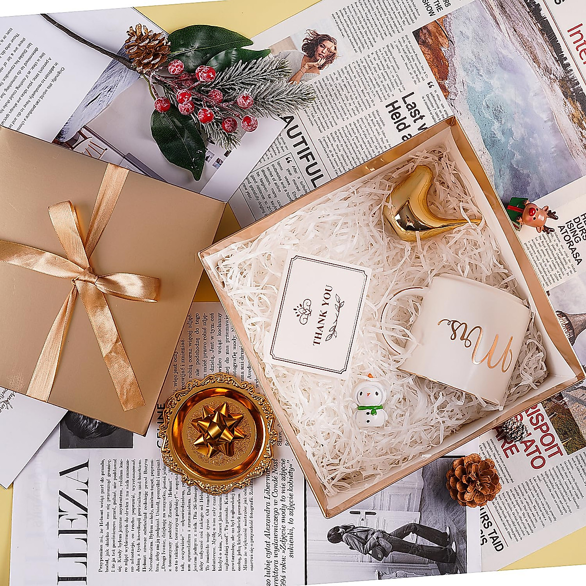 Elephant-package Medium Gift Box with Lids, Ribbon and Paper Filler, for Men Women Birthdays, Father's Day, Bridal Showers, Weddings, Baby Showers - Collapsible, 8.7", 1 Pack, Black