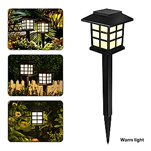 Solar Lights Outdoor Waterproof Landscape Lights for Decoration Solar Outdoor LED Lights Auto On/Off (2 Pack), Solar Lights for Yard, Garden, Landscape, Pathway, Lawn, Driveway (Warm Light)