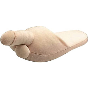 Creaion Unisex Funny Slippers Novelty Gag Young Adult Gifts Cute Plush Home Anti Slip Flat Shoes Winter Furry Slippers for Women Men