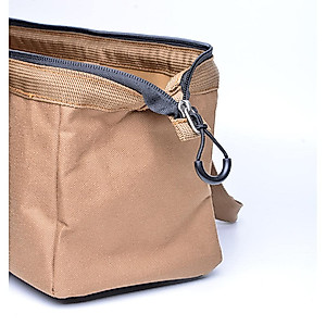 Handy Tent Stakes Storage Bag Hammer Camping Tent Pegs Oxford Fabric Separated Case Outdoor Tote Organizer Pouch for Garden Fishing Picnic, Black