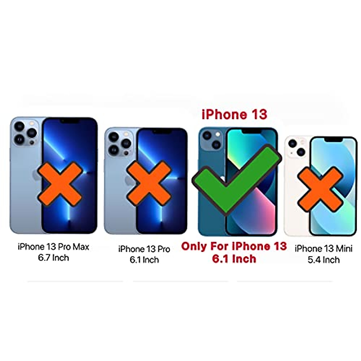 Chirano Case Compatible with iPhone 13, Only for 6.1 Inch 2021 New Model, Clear case, 4 Corners Shockproof Protection