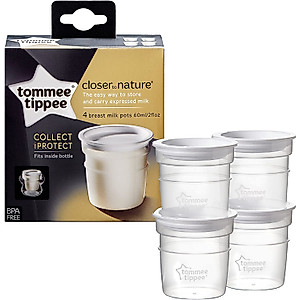 Tommee Tippee Closer to Nature Milk Storage Pots x4