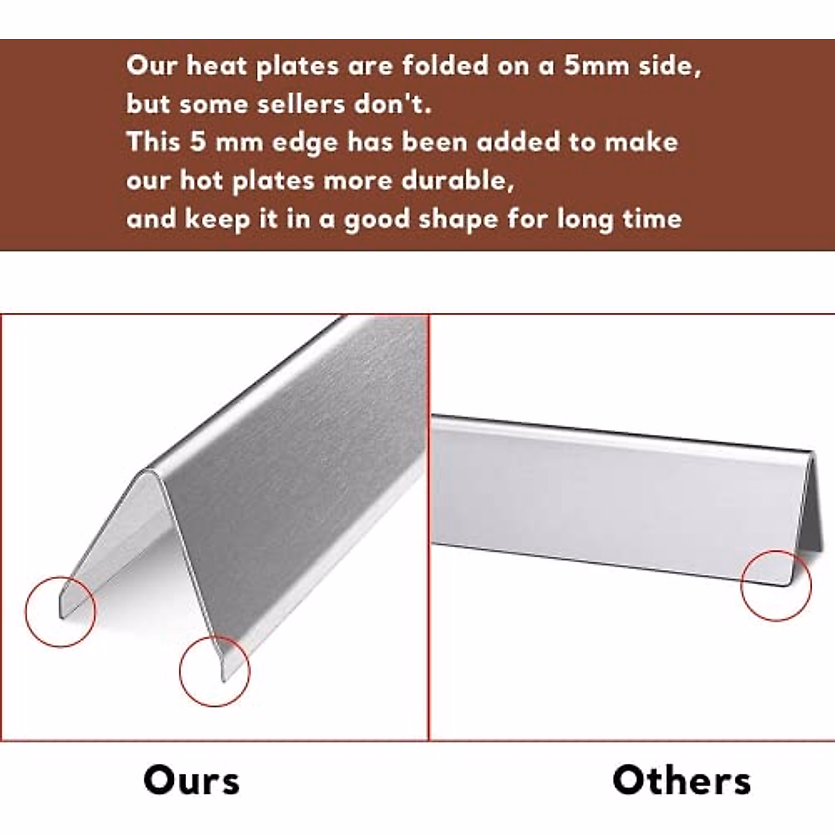 QuliMetal 7639 7537 7508 Grill Parts Replacement Kit for Weber Spirit 300 Series with Side-Mounted Control Knob