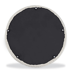 POLY & BARK Basel Ottoman, Crema White Boucle