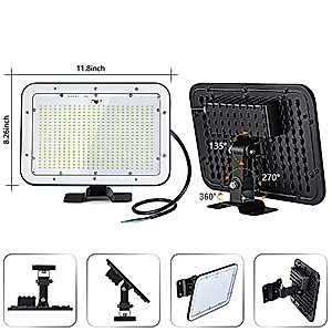DragonLight 150W LED Flood Light, 18000lm Super Bright Security Lights, IP65 Waterproof Outdoor FloodLight, 5000K Daylight White Floodlight for Yard, Garden, Playground, Basketball Court[2Pack]