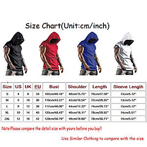 Muxing Tank Tops Men,Men's Pocket Zipper Workout Tank Tops Hooded Bodybuilding Fitness Muscle T Shirt Sleeveless Gym