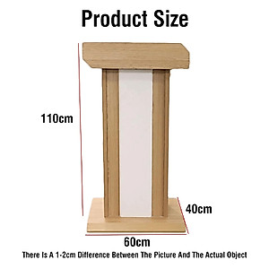 Modern Podium Stand Wooden Floor-Standing Lecterns with Storage Rack Podium Floor-Standing Pulpits Can Bear Up to 150 Kg