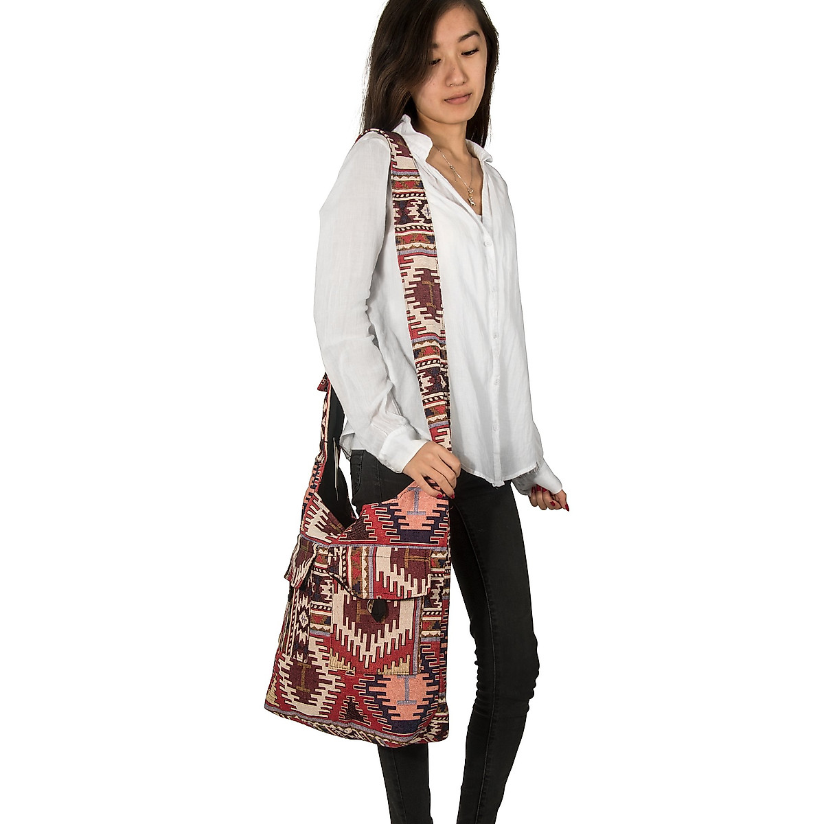 Tribe Azure Hobo Oversize Shoulder Bag Messenger Crossbody Aztec Purse Travel Shopping Beach Market Casual