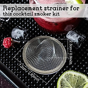 Riian Cocktail Smoker Filter Accessories Old Fashioned Cocktail Kit Smoked Old Fashioned Kit Accessories Cocktail Smoker Screen Stainless Steel Filter - 10PCS Set