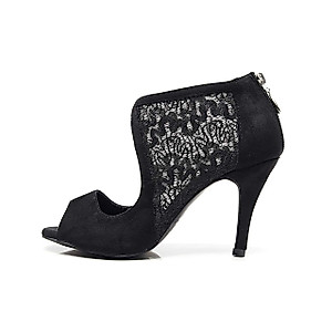 Goettin Ballroom Dance Shoes Women Heel Sandals Women Latin Salsa Bachata Performance Dance Shoes Suede Sole Wedding Dancing Shoes 10 cm Heel