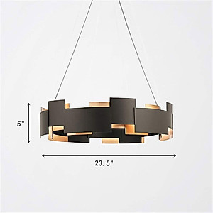 Modern Style Chandelier，Iron Living Room Round Pendant Chandelier 6 Bulbs for Dining Table Entrance Kitchen Island