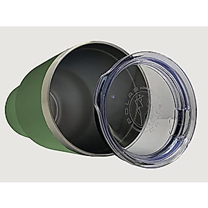 LaserGram 30oz Vacuum Insulated Tumbler Mug, Jet Airplane, Personalized Engraving Included (Camo Green)