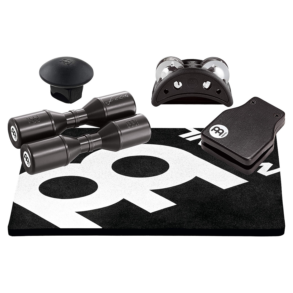 Meinl Percussion Cajon Accessory Pack with Sitting Pad, Two Shakers, Foot Tambourine and Castanet (PP-2)