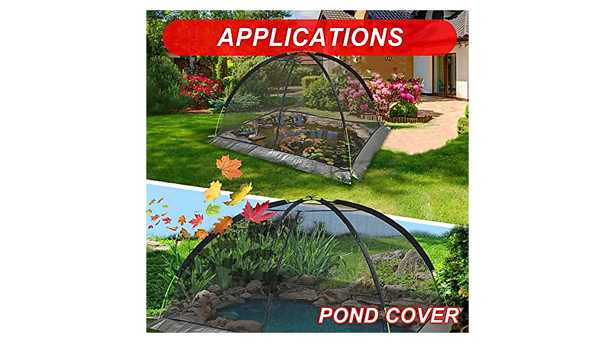 Kapler 12x9FT Pond Cover Dome: Protect Fish, Plants & Ponds