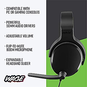 Wage Universal Gaming Headset - Black/Green (WMANY-N080)