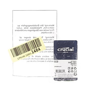 Crucial RAM 8GB DDR4 3200MHz CL22 (or 2933MHz or 2666MHz) Laptop Memory CT8G4SFRA32A